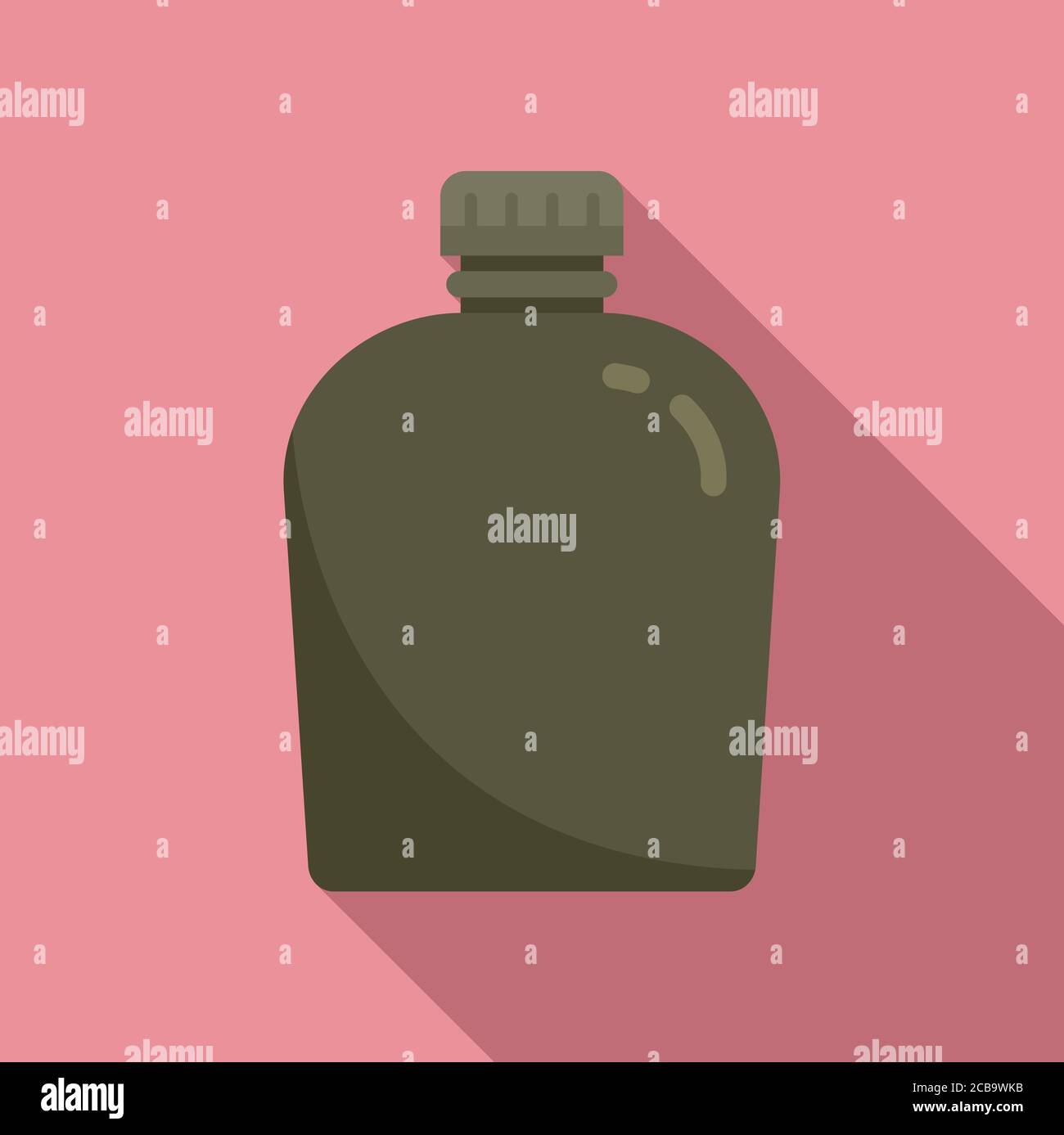 Survival water flask icon. Flat illustration of survival water flask ...
