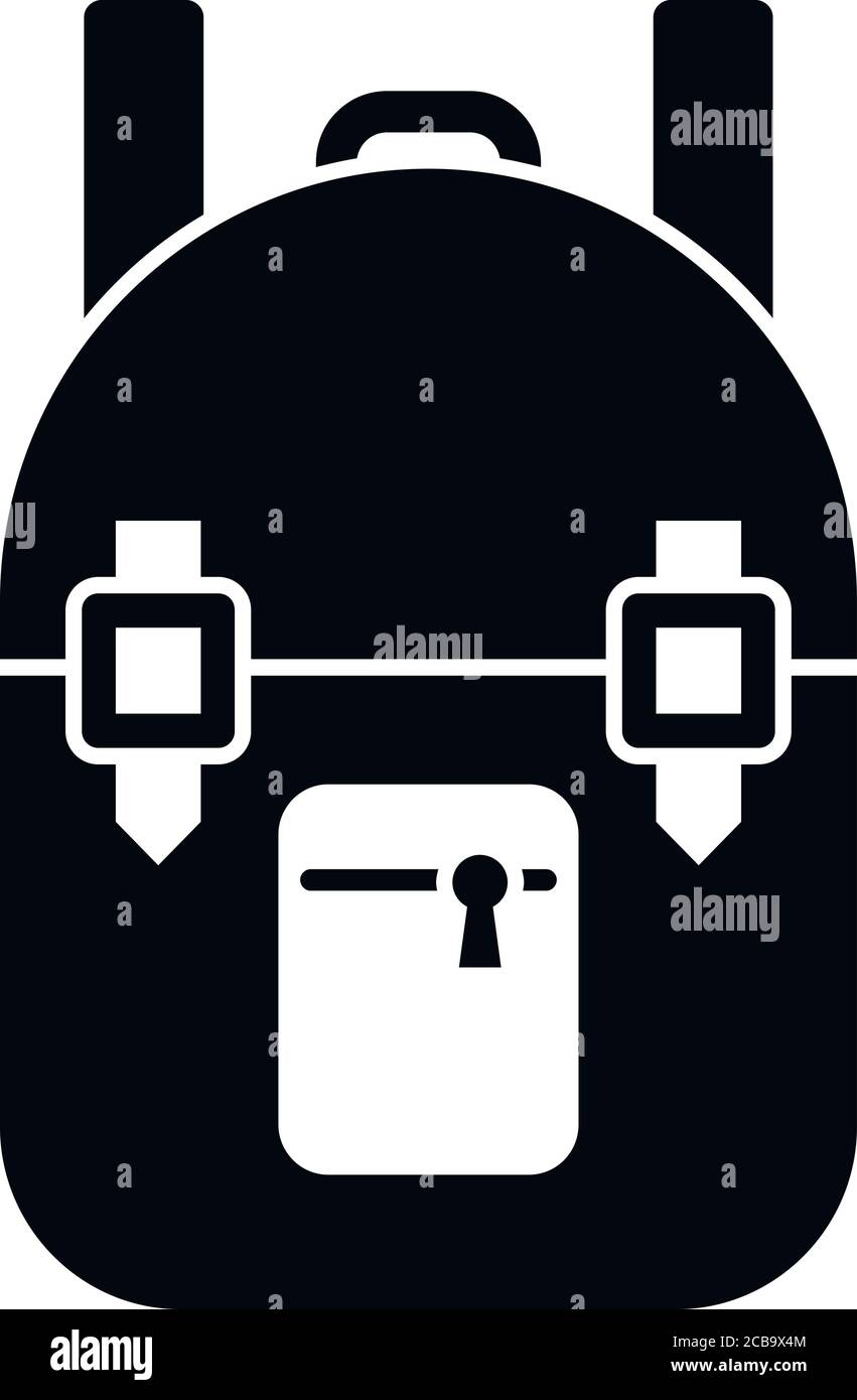 Survival backpack icon. Simple illustration of survival backpack vector ...