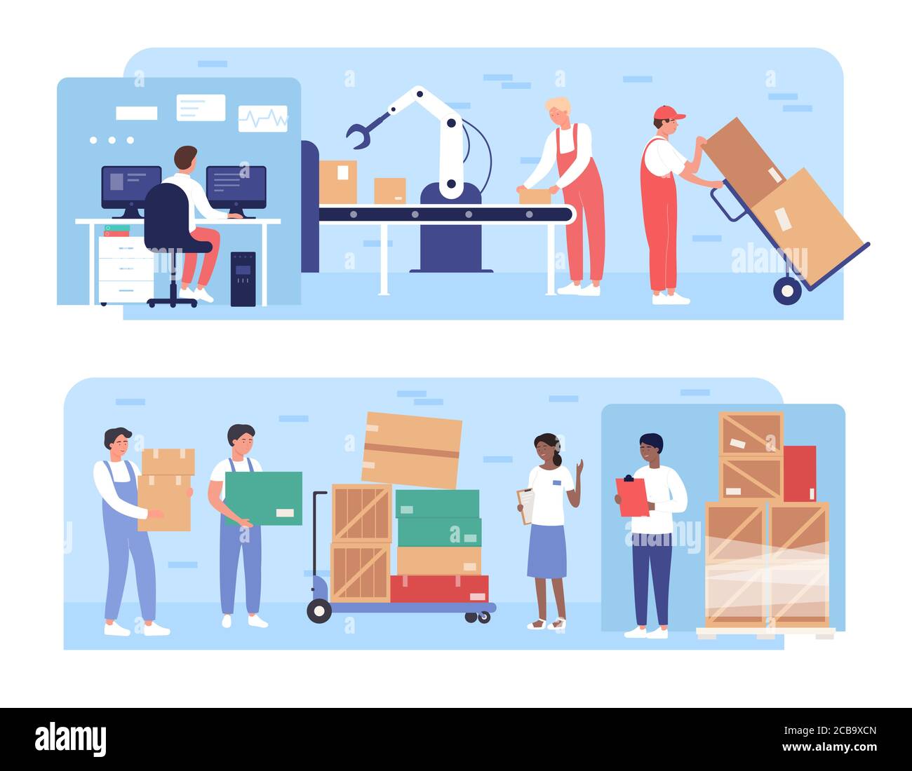 Worker working on machine Stock Vector Images - Alamy