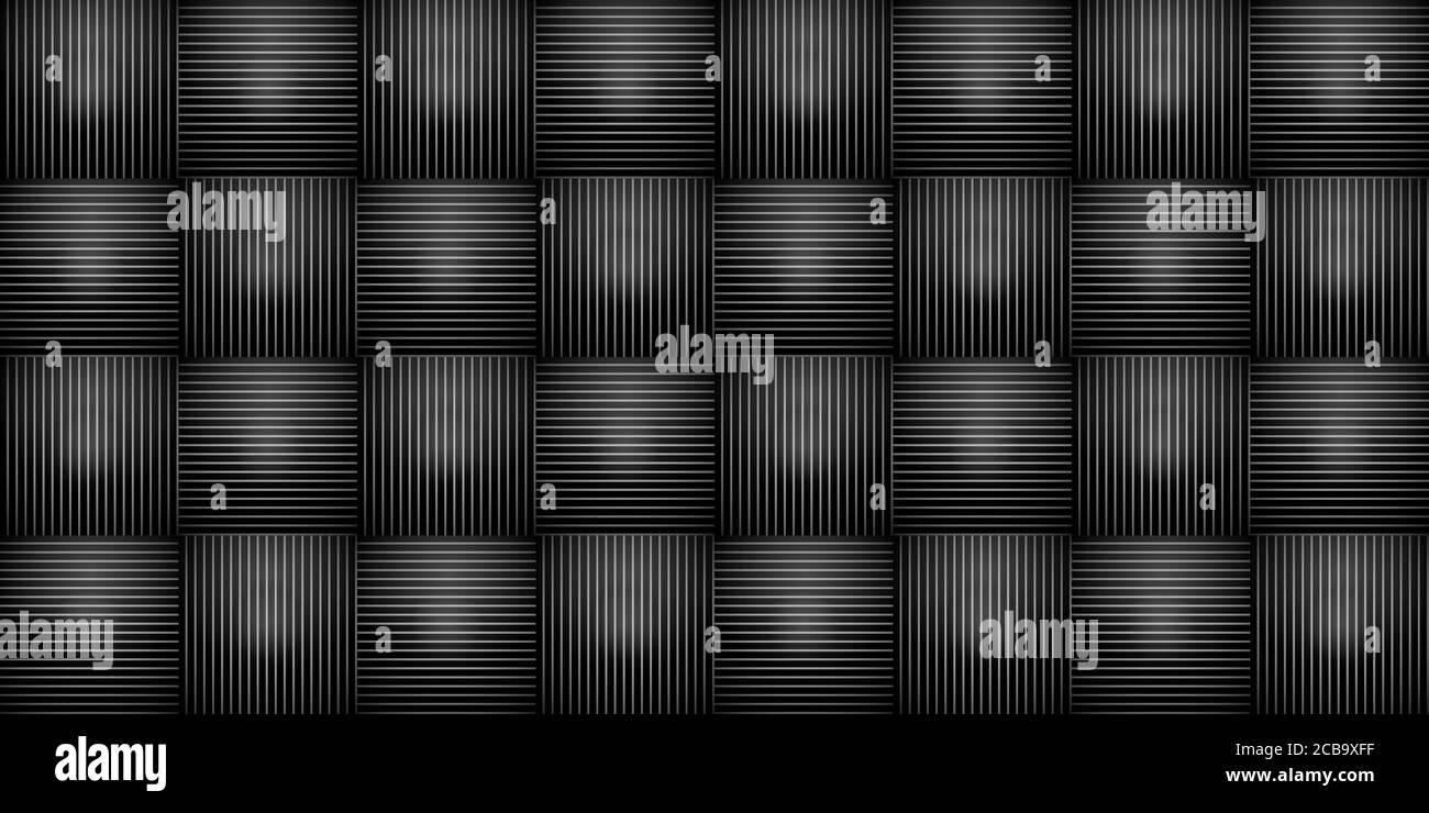 Dark black Geometric grid Carbon fiber background Modern dark abstract ...