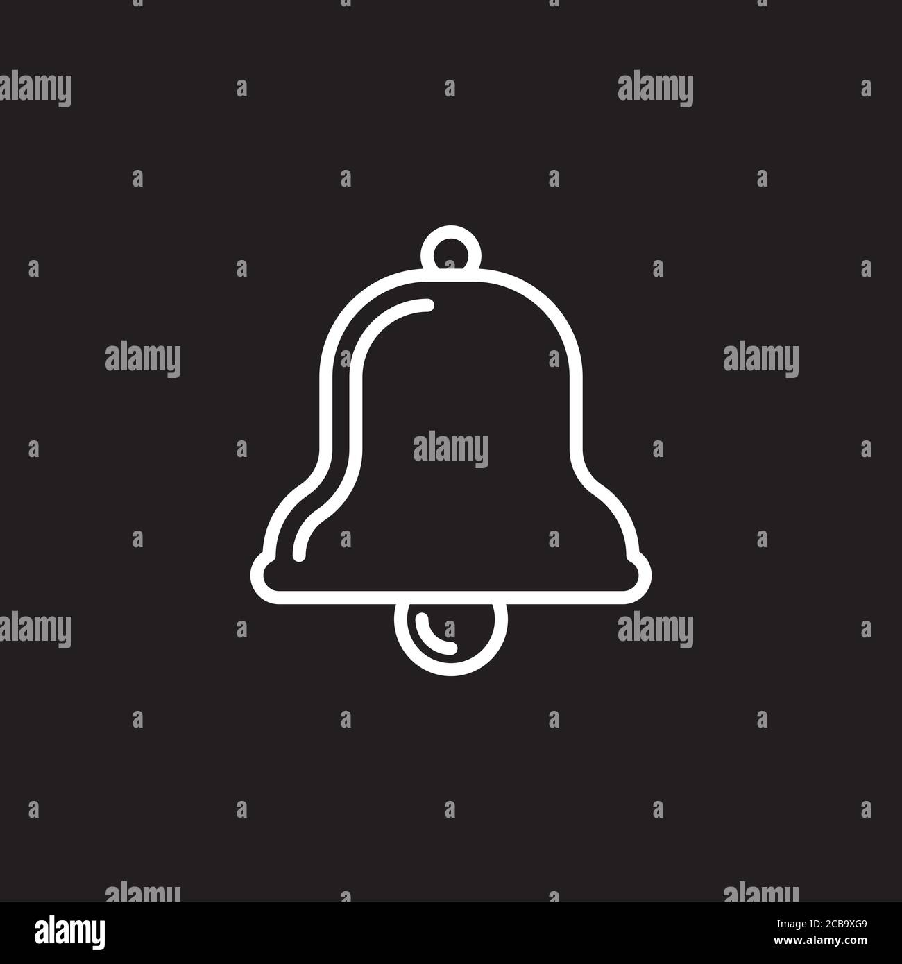 Handbell icon isolated on Black and White Stock Photos & Images - Alamy