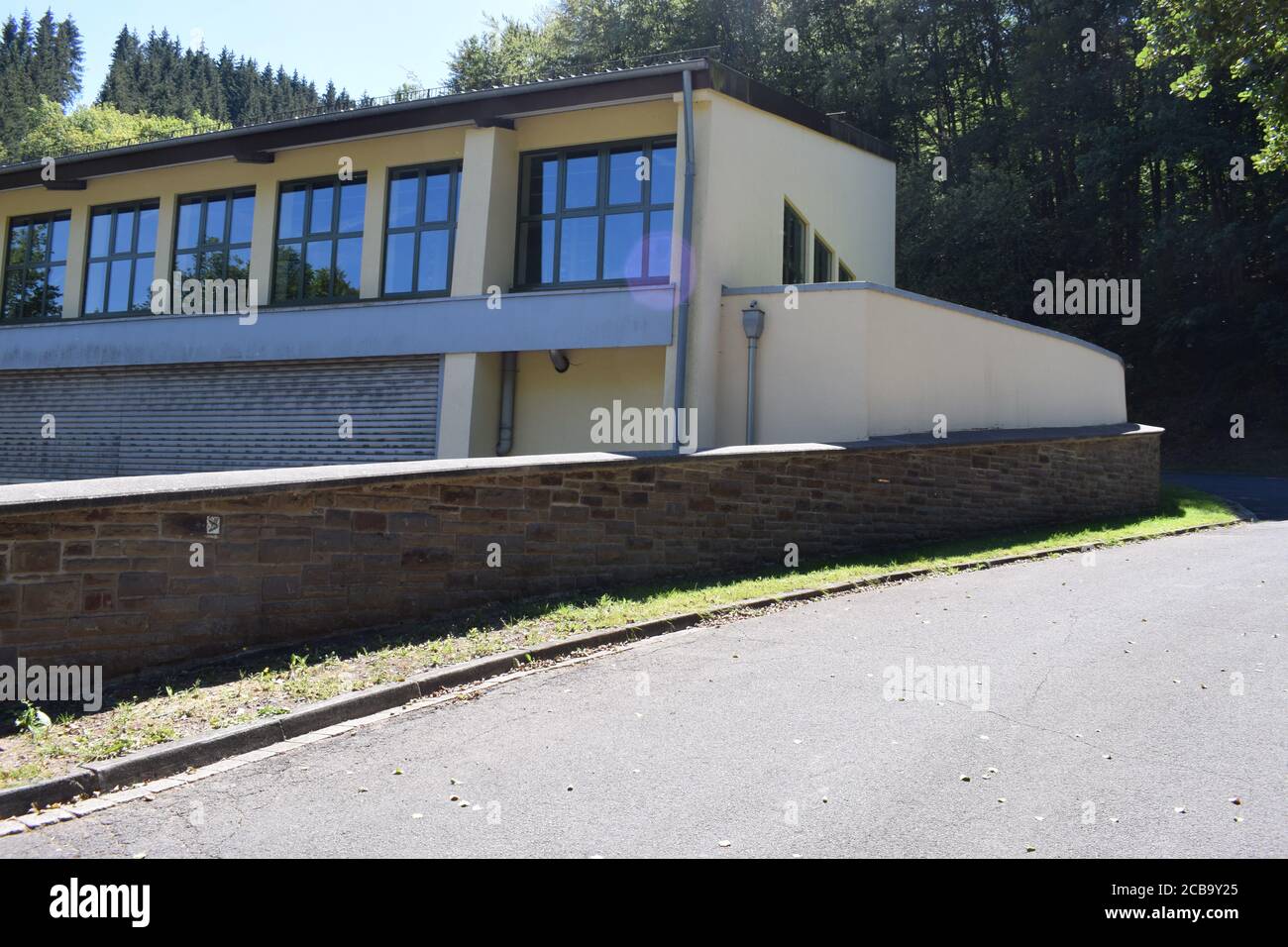 water management building at the dam Stock Photo - Alamy