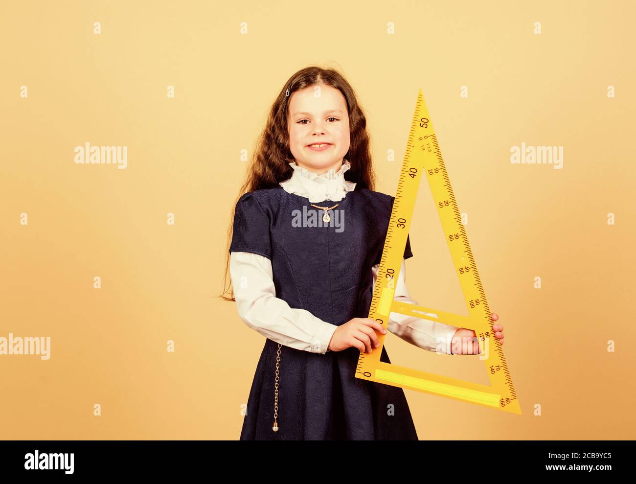 math lesson. Education and knowledge. small girl back to school. School ...