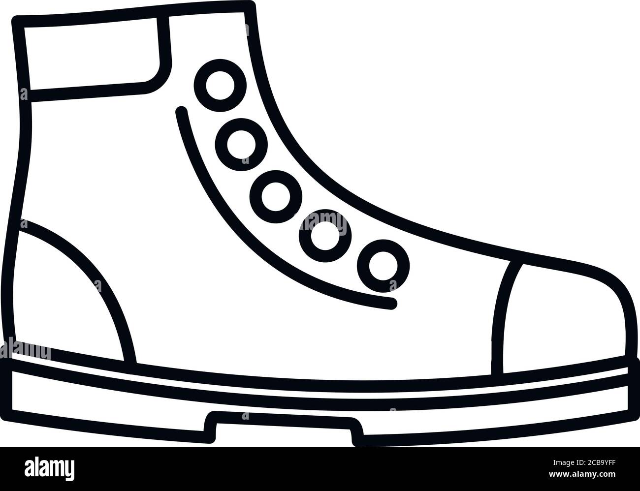 Hiking boot icon. Outline hiking boot vector icon for web design ...
