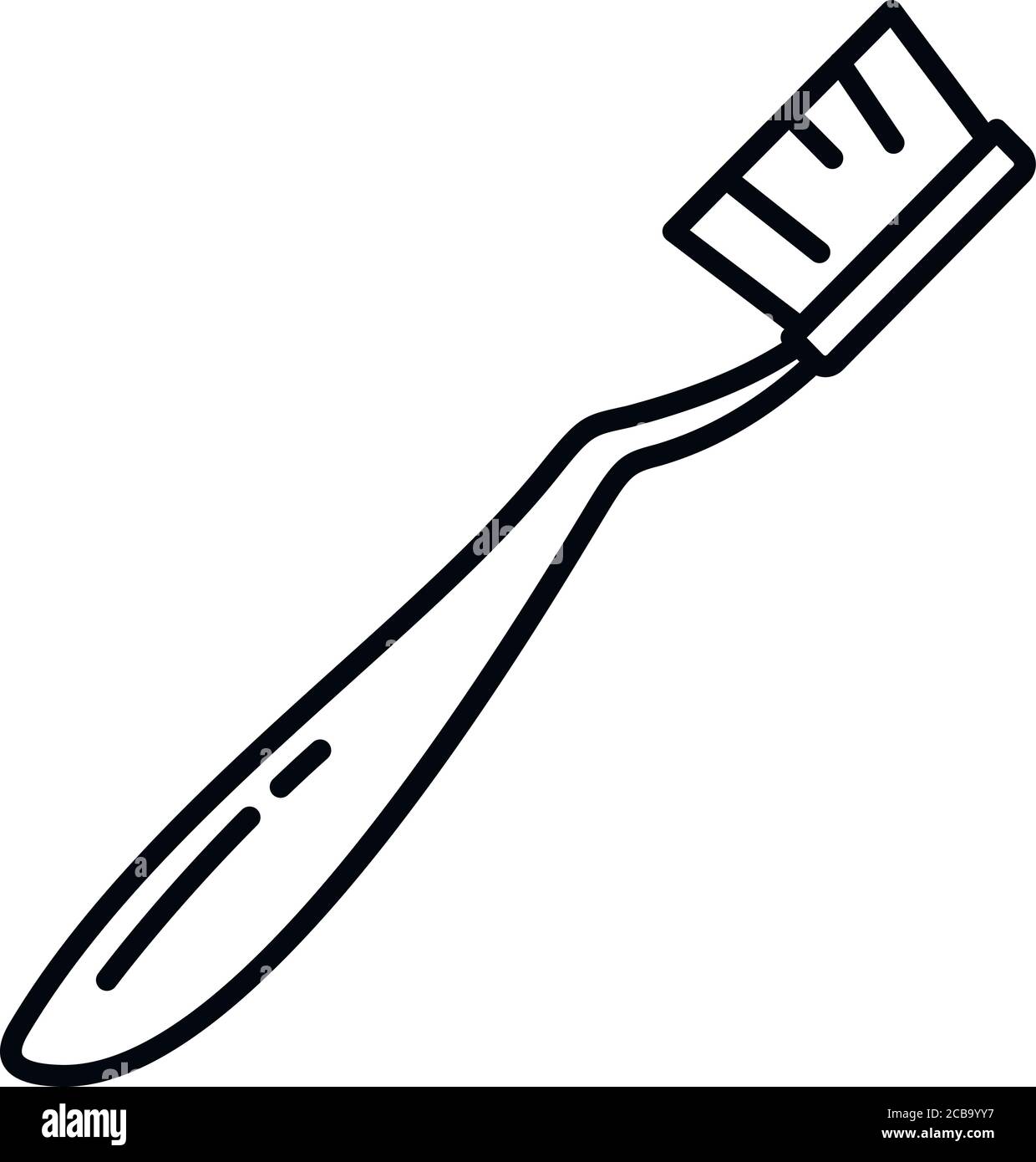 Survival toothbrush icon. Outline survival toothbrush vector icon for ...