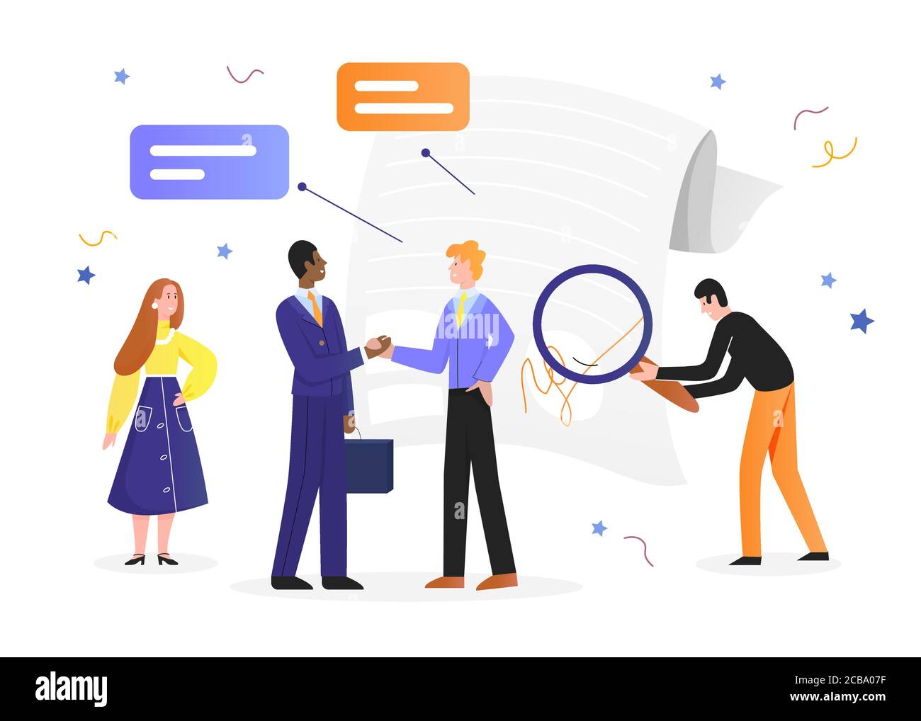 Employment contract cartoon hi-res stock photography and images - Alamy