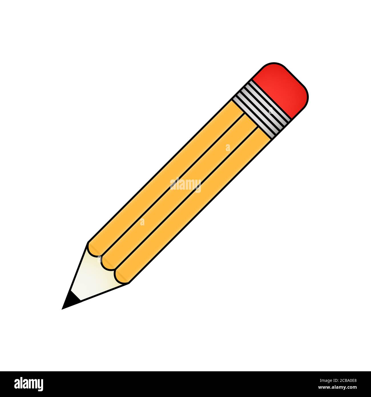 Pencil icon signs of education in trendy flat style isolated. Stock ...