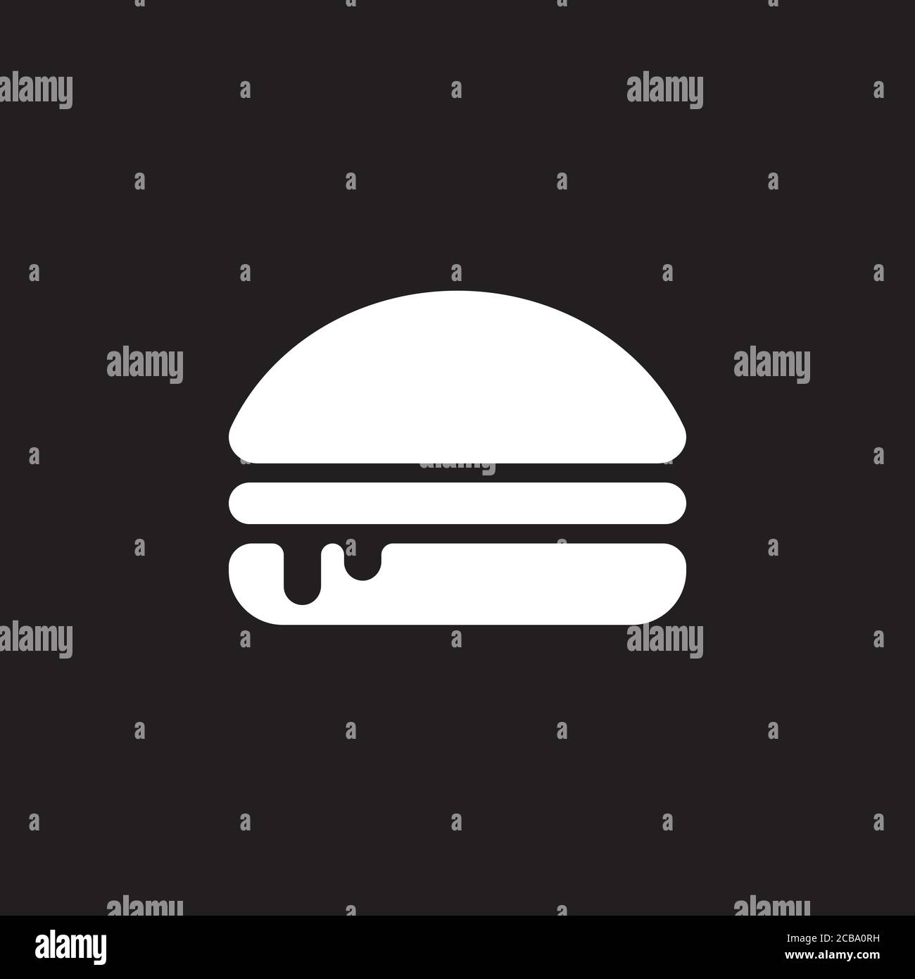Burger icon, flat design Hamburger web icon. vector illustration Stock ...