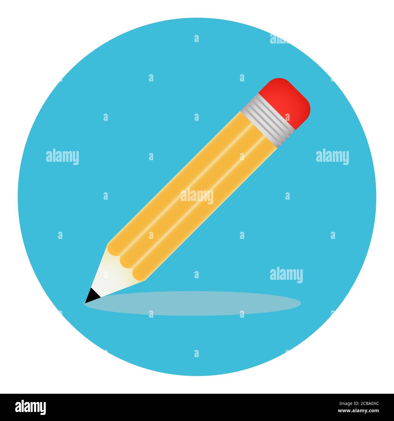 Pencil icon signs of education in trendy flat style isolated. Stock ...
