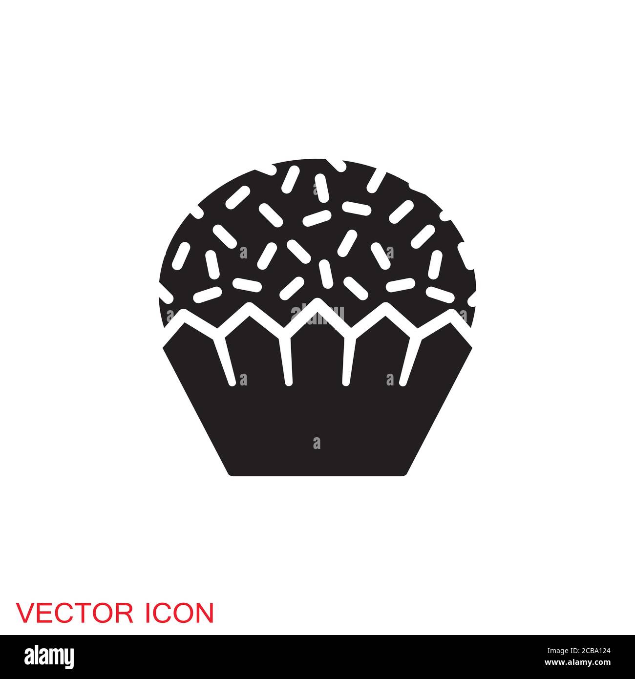 Brigadeiro icon vector. Brazilian sweet brigadier design illustration ...