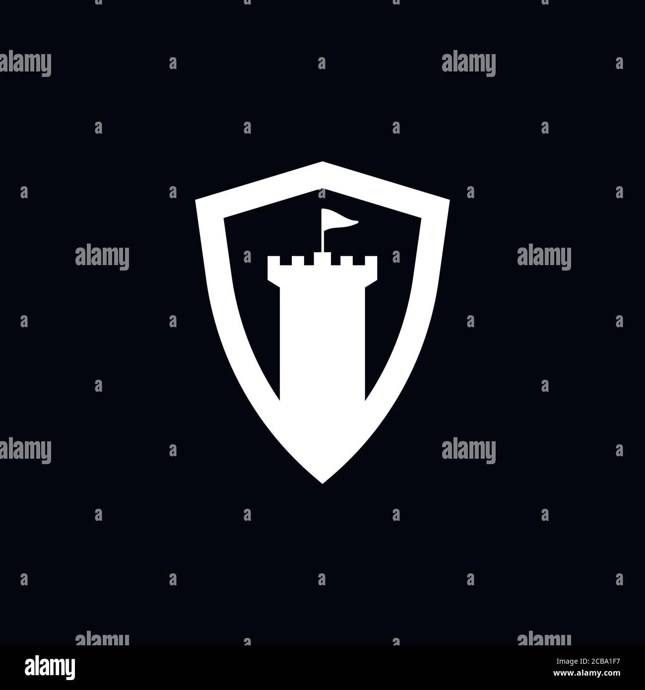 Castle icon. Castle tower icon or symbol. Vector illustration Stock ...