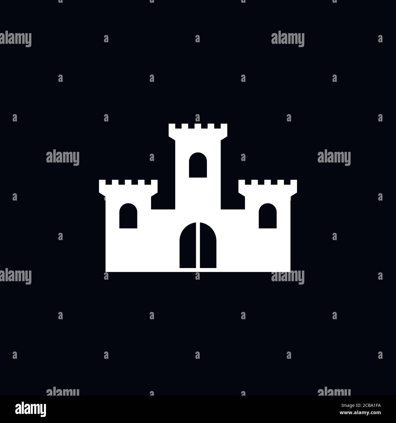 Castle icon. Castle tower icon or symbol. Vector illustration Stock ...