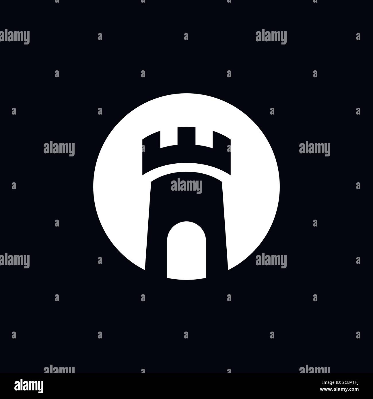 Castle icon. Castle tower icon or symbol. Vector illustration Stock ...