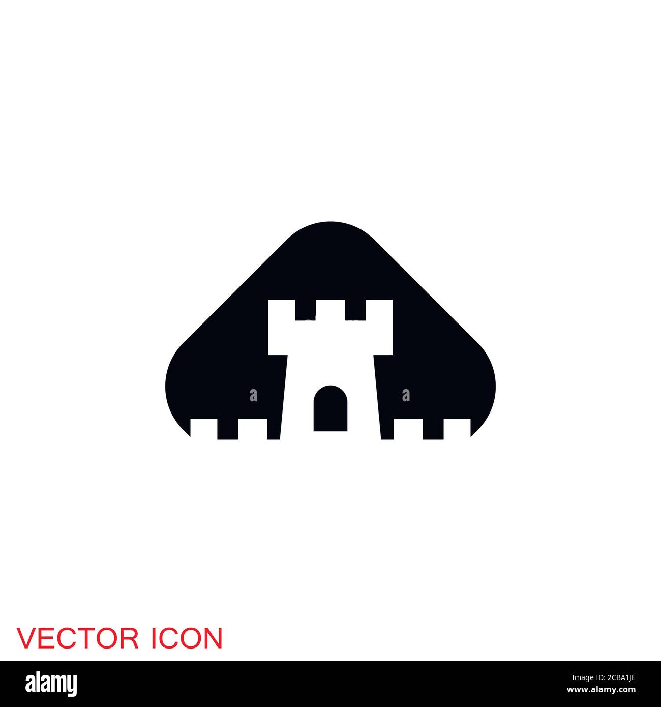 Castle icon. Castle tower icon or symbol. Vector illustration Stock ...
