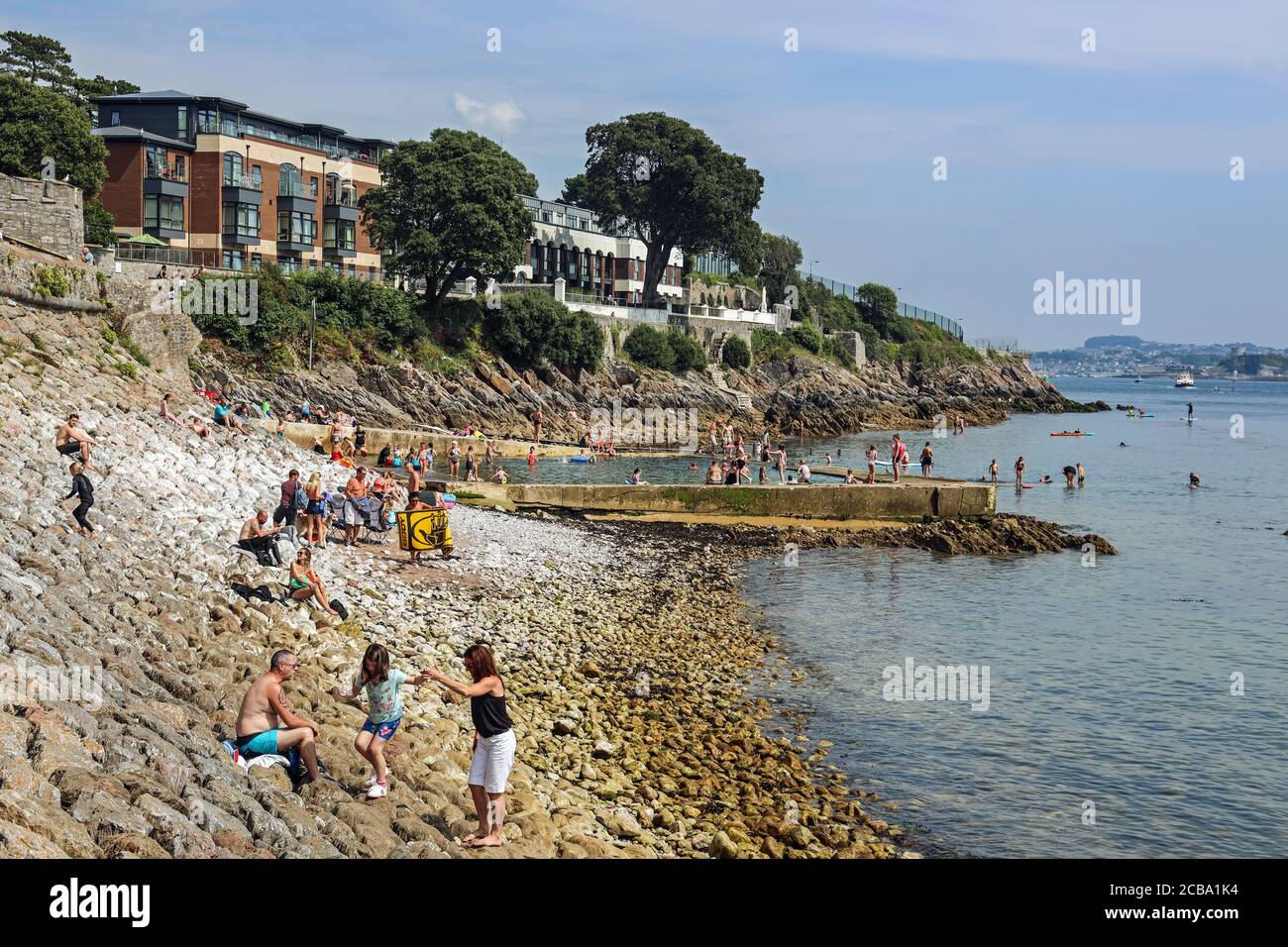 Sir J Rennies sea wall from 1827 provides seating for visitors to Devil ...