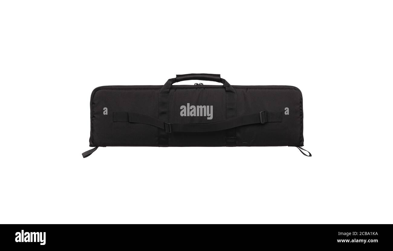 Black soft case for guns isolated for white background. Modern case for ...