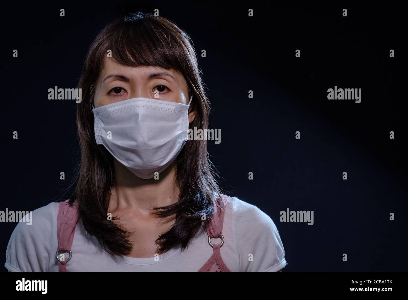 Pink mask girl Stock Photo - Alamy