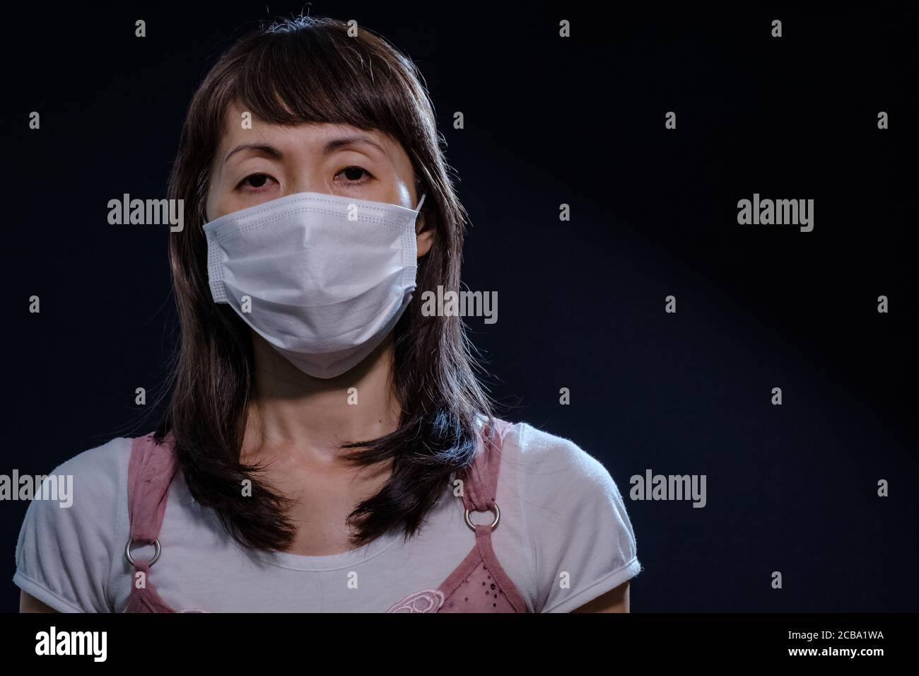 Pink mask girl Stock Photo - Alamy