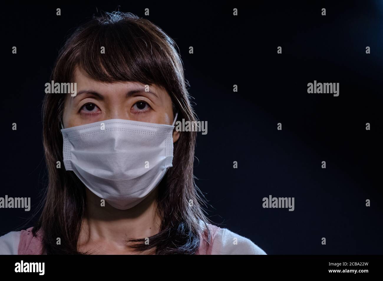 Pink mask girl Stock Photo - Alamy