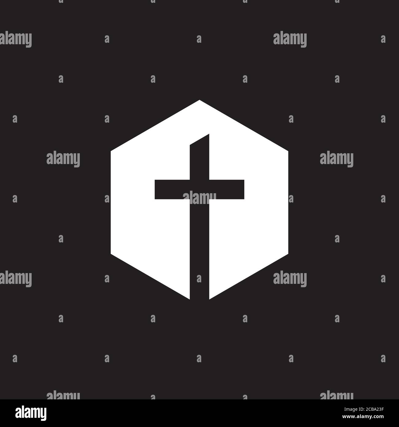 Church vector icons of religious christianity signs and symbols Stock ...