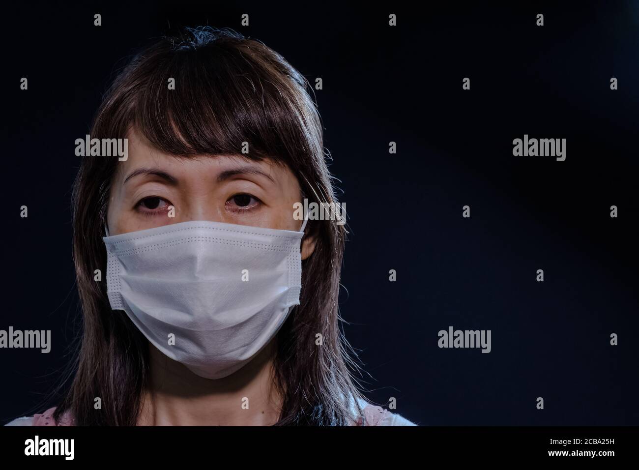 Pink mask girl Stock Photo - Alamy