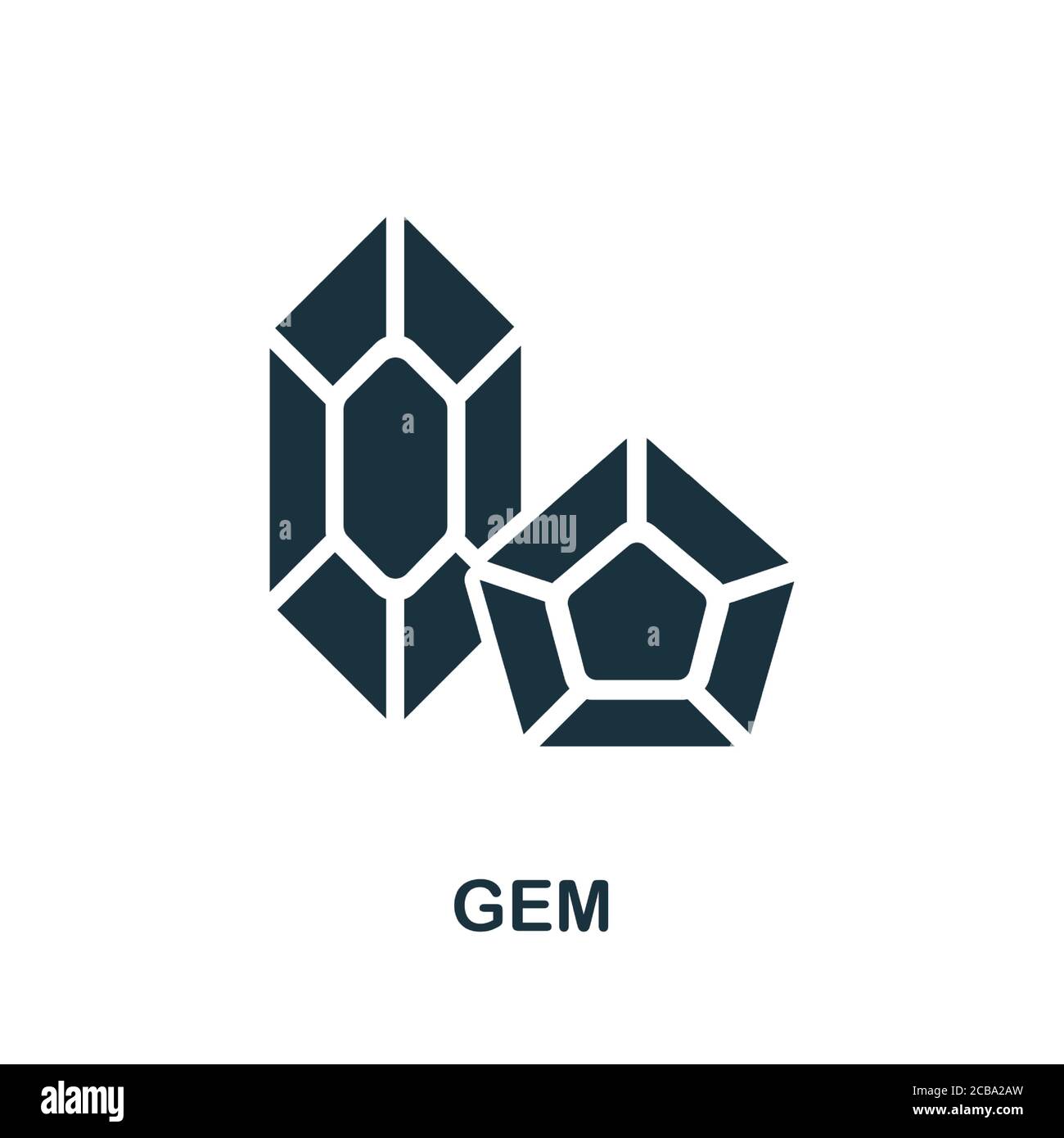 Gem icon. Simple element from jewelery collection. Creative Gem icon ...