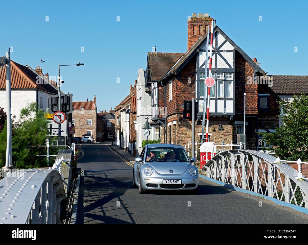 The swing bridge across the River Ouse at Cawood, North Yorkshire ...