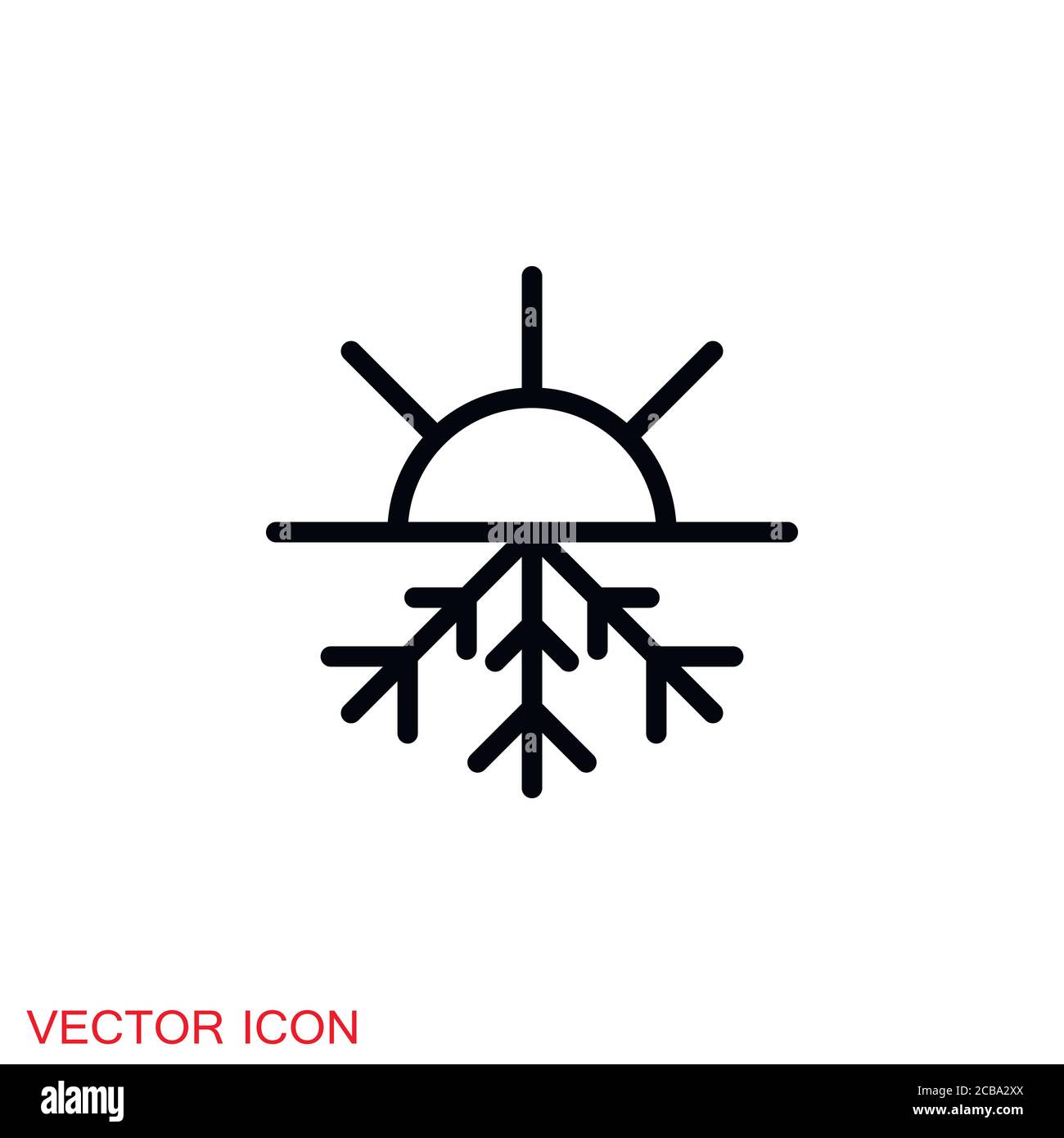 Cold icon. Snowflake sign icon. Air conditioning symbol. Vector Stock ...