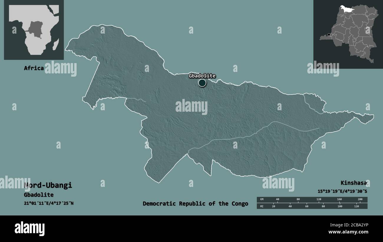 Shape of Nord-Ubangi, province of Democratic Republic of the Congo, and ...