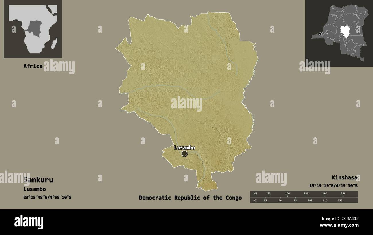 Shape of Sankuru, province of Democratic Republic of the Congo, and its ...