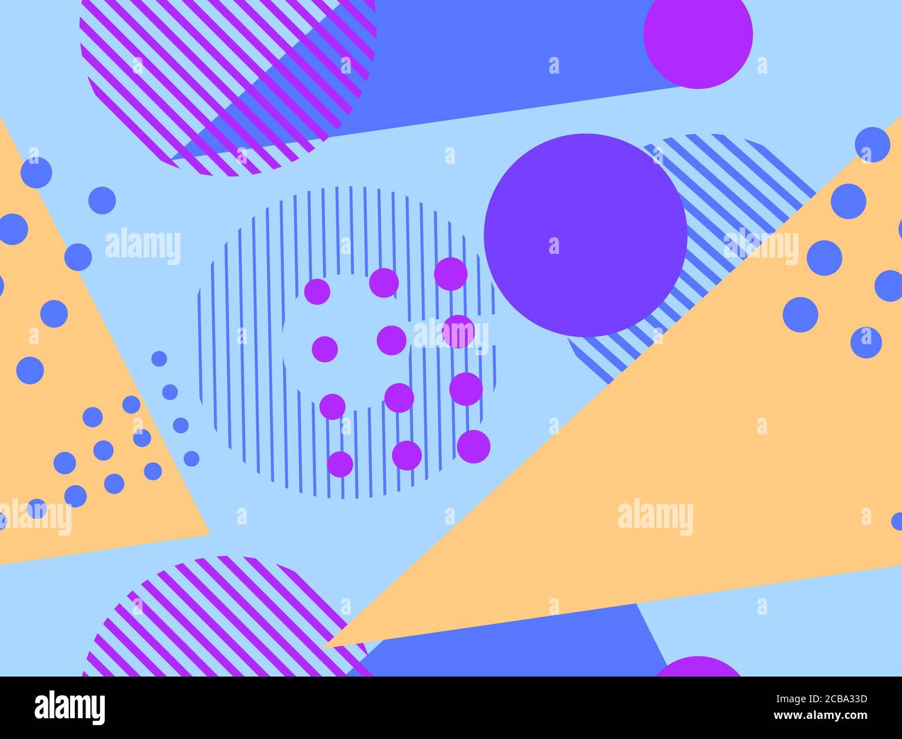 Geometric seamless pattern in style of the 80s. Geometric shapes ...