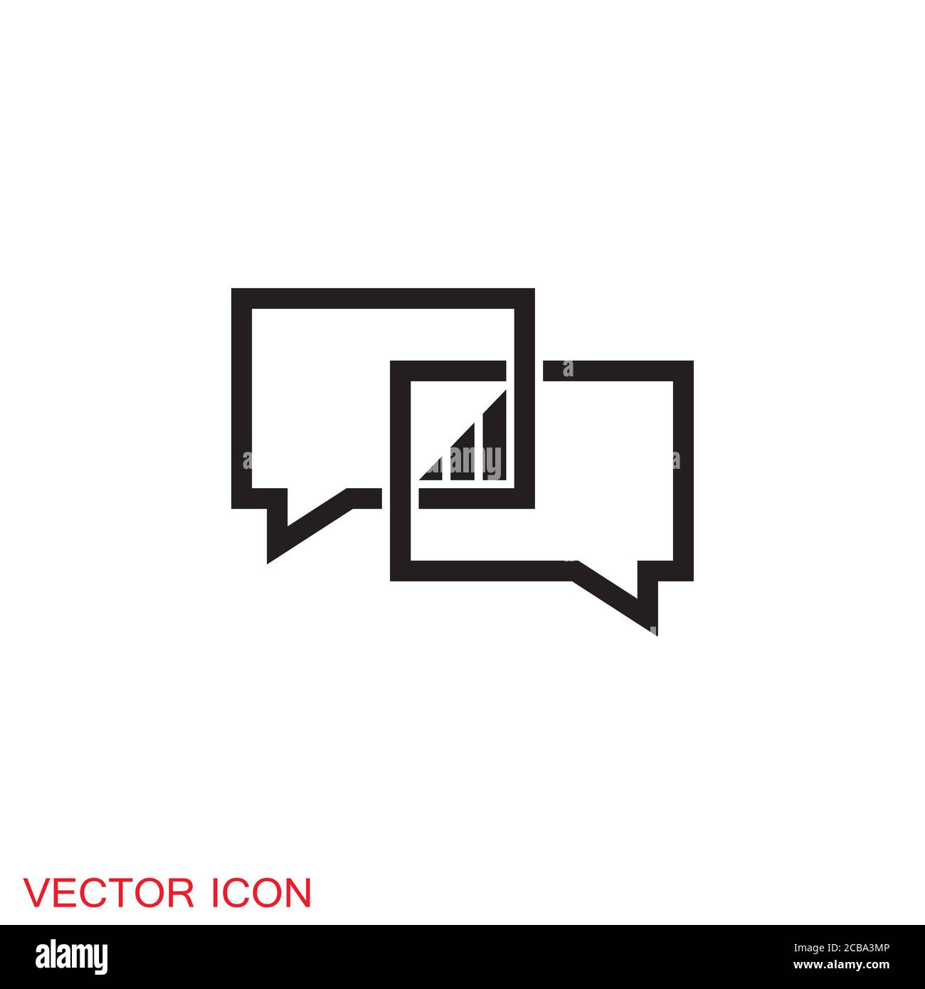 Consulting Icon. Business Concept. Flat Design. Isolated Illustration ...