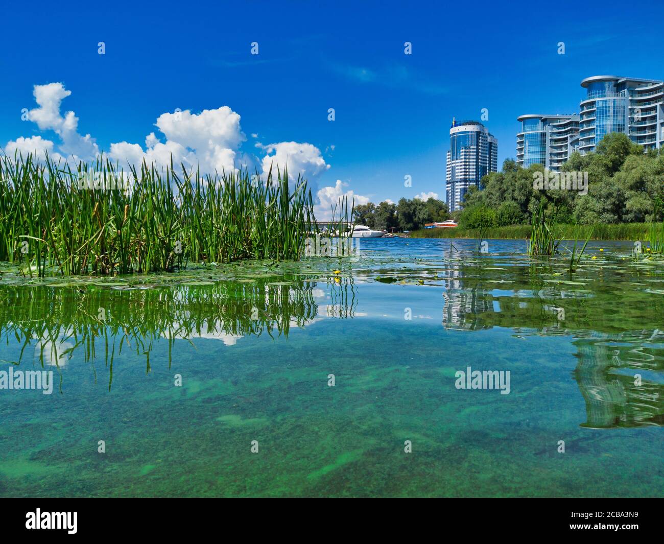 Eco Friendly Landscape with a view of the modern prestigious apartment ...