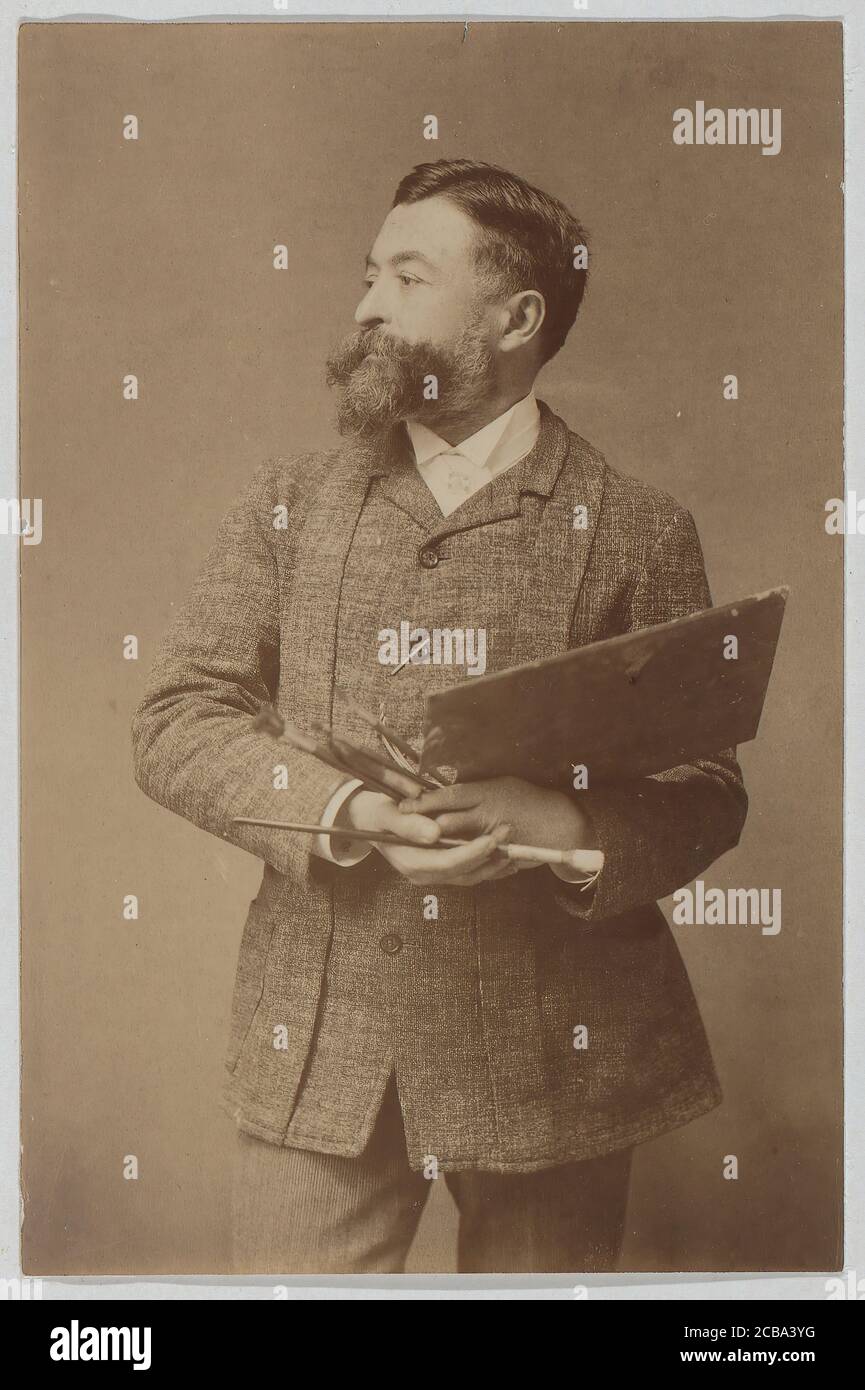 Three-quarter Length Portrait of Thomas Nast Holding Palette and Brush ... Three-quarter Length Portrait of Thomas Nast Holding Palette and Brush ...