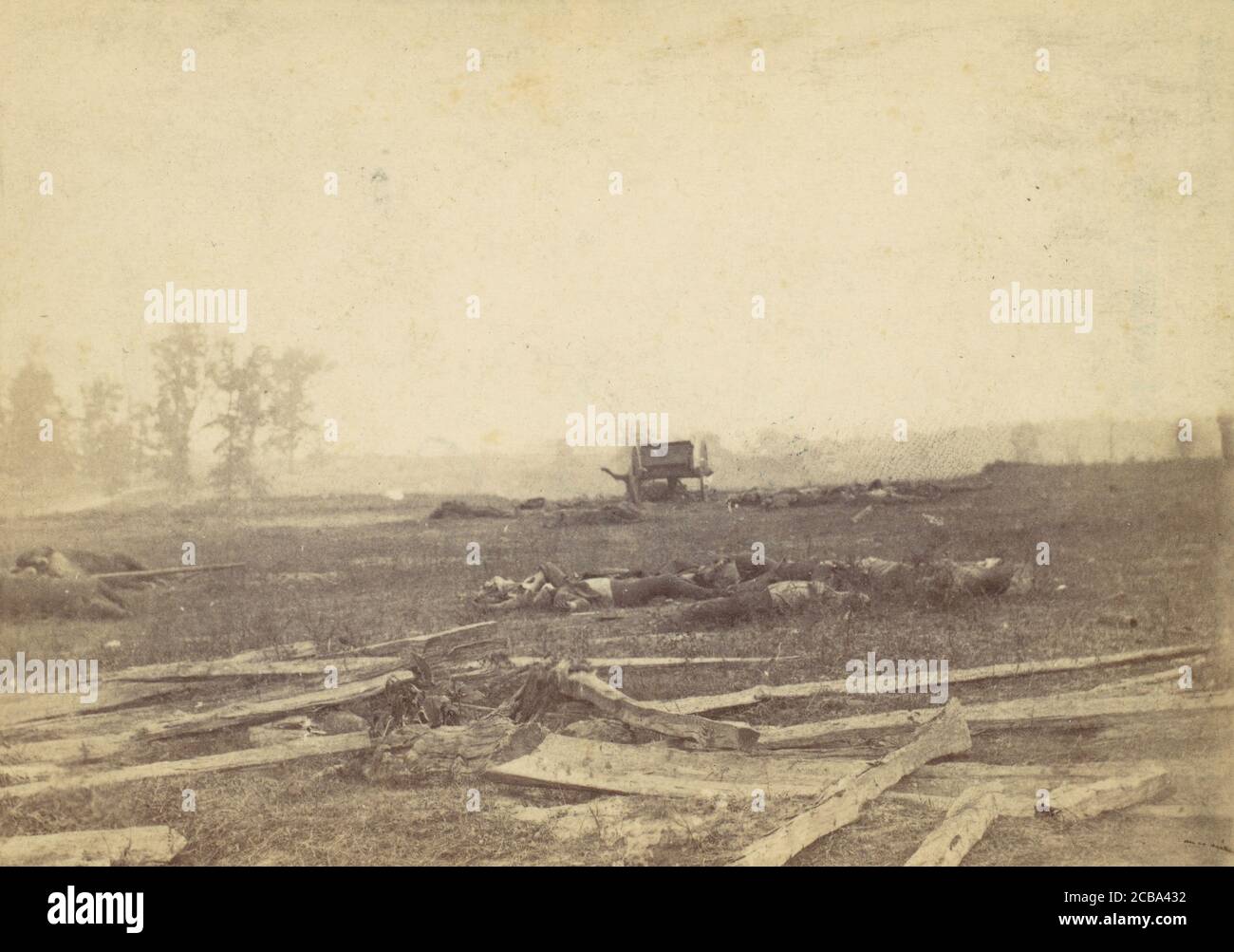 View on the Battlefield of Antietam, September 1862, 1862 Stock Photo ...