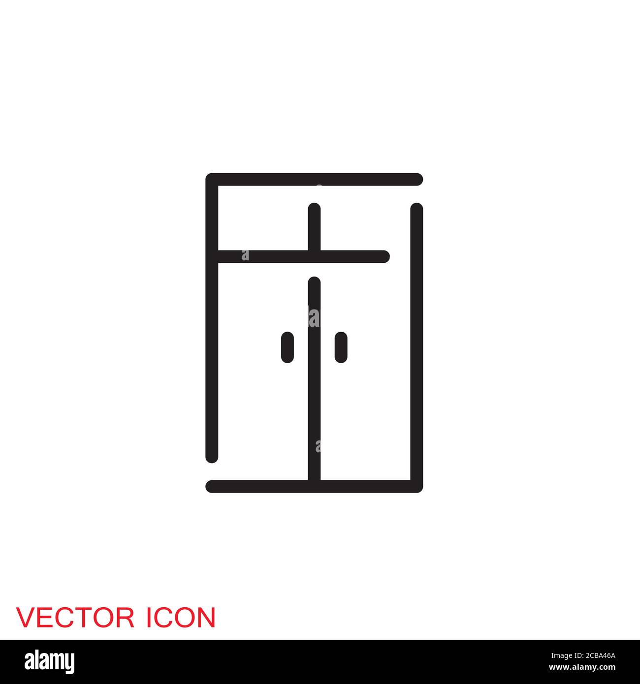 Cupboard icon, furniture and home decor icons. Vector illustration ...