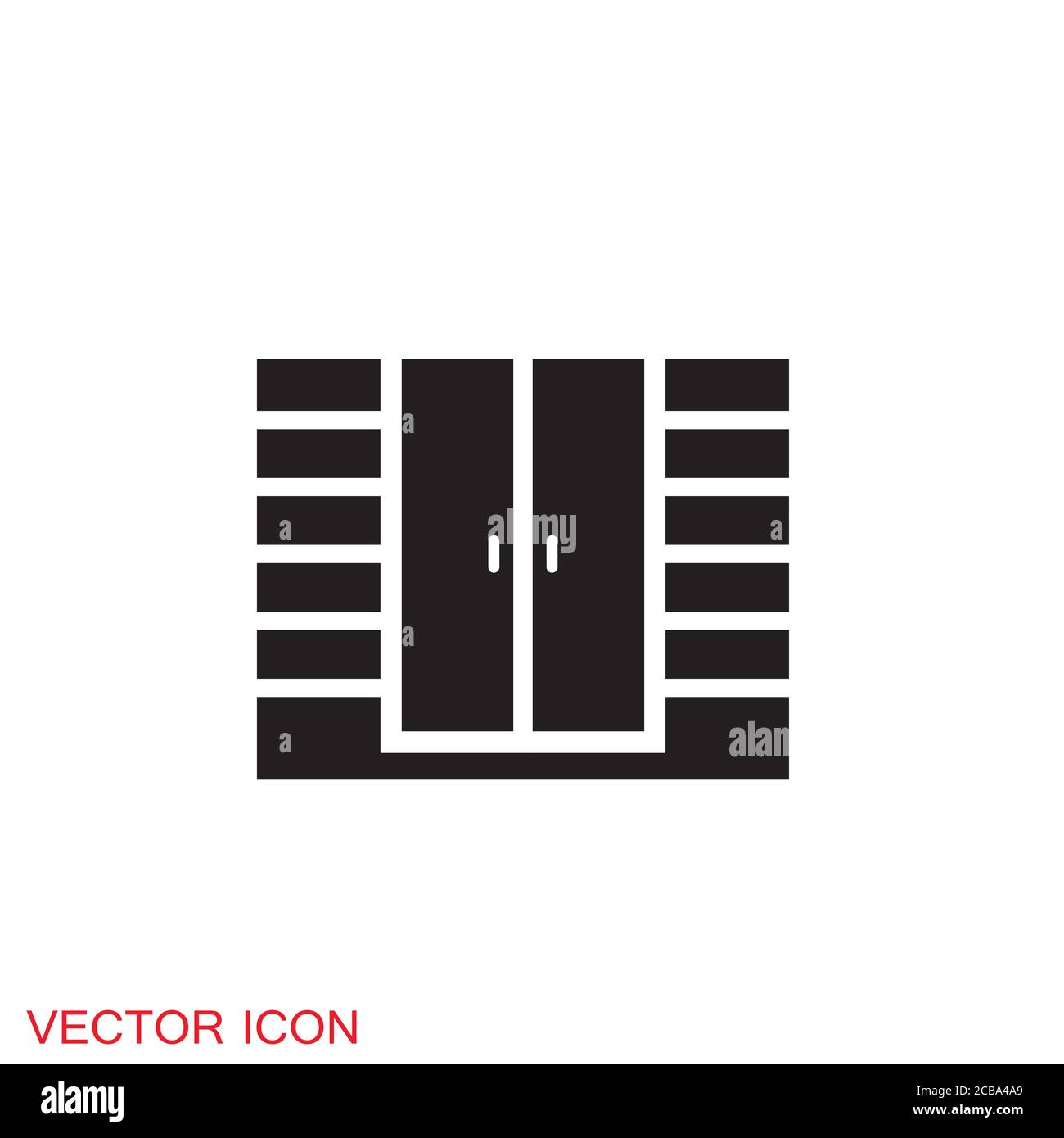 Cupboard icon, furniture and home decor icons. Vector illustration ...