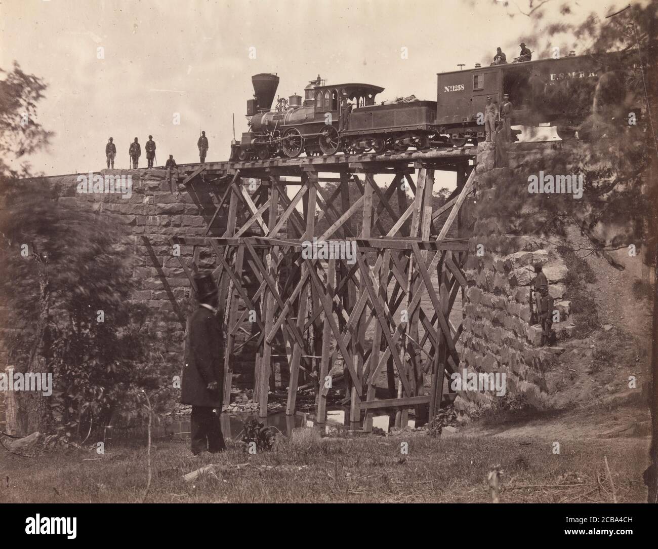 Bridge on Orange and Alexandria Rail Road, as Repaired by Army ...