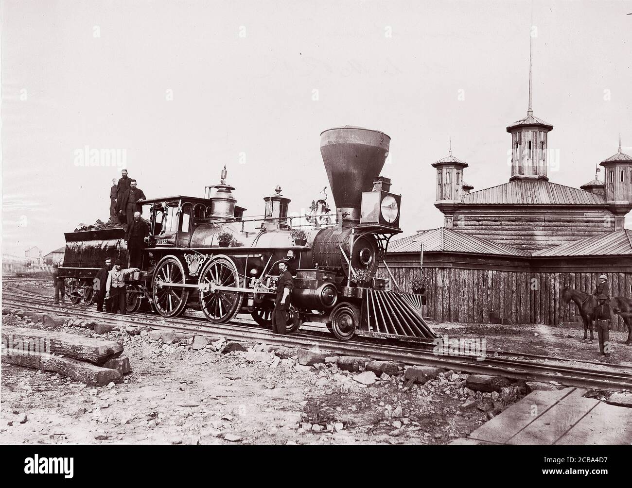 American locomotive engine cow catcher hi-res stock photography and ...