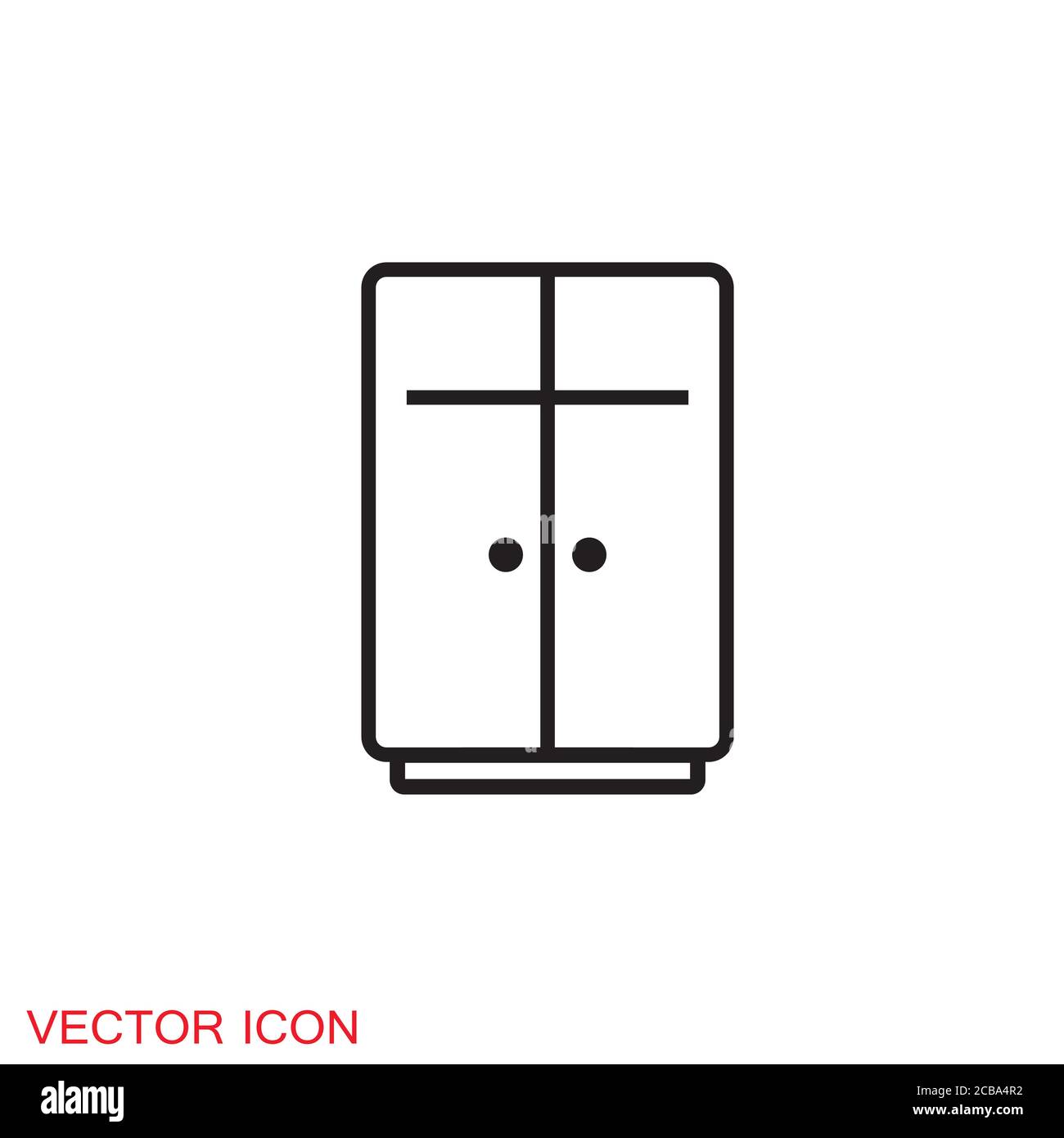 Cupboard icon, furniture and home decor icons. Vector illustration ...