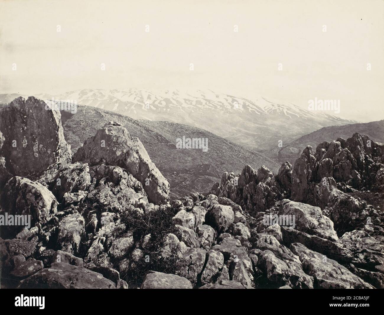 Mount Hermon, The Mount of Transfiguration, ca. 1857 Stock Photo - Alamy
