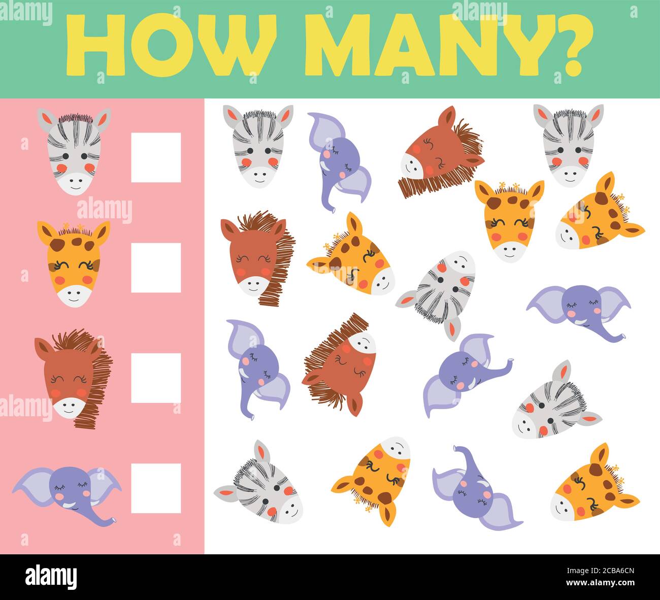 Counting. Game for Preschool Children. Educational a mathematical game ...