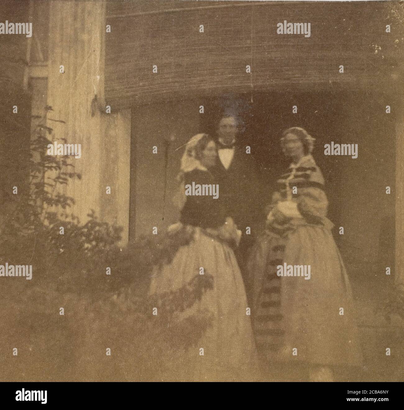 [Countess Canning with Guests, Government House, Allahabad], 1858 Stock ...