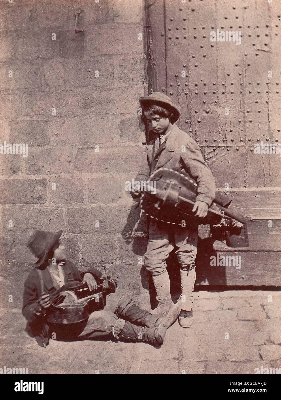 Joueurs de vielle, 1850-53 Stock Photo - Alamy