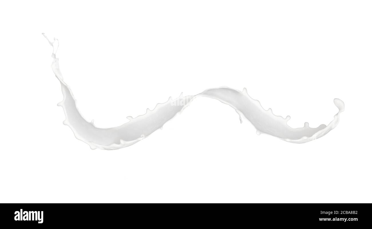 Abstract splash of milk isolated on white background. High resolution ...