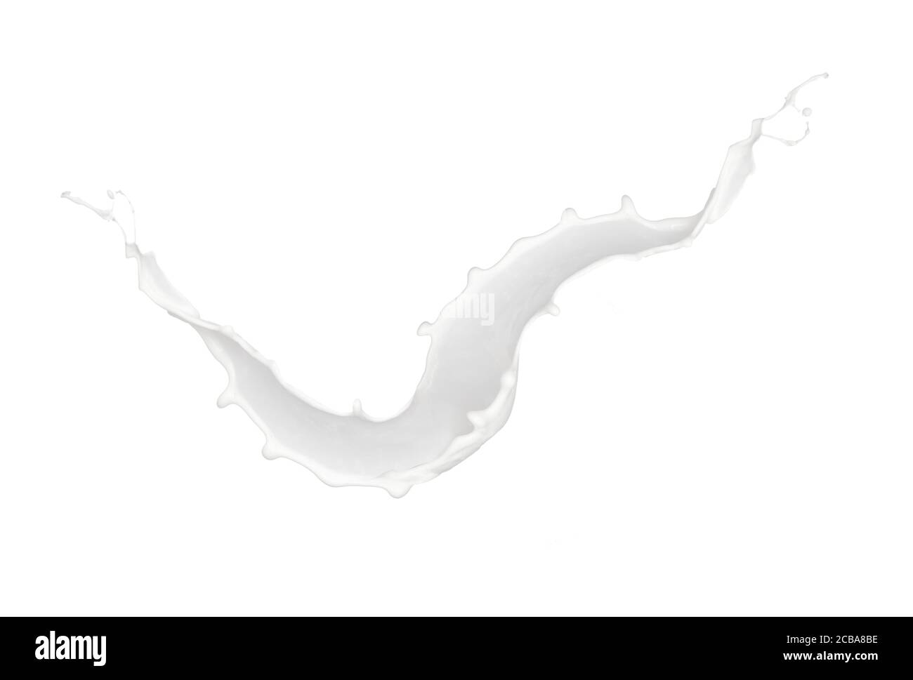 Abstract splash of milk isolated on white background. High resolution ...