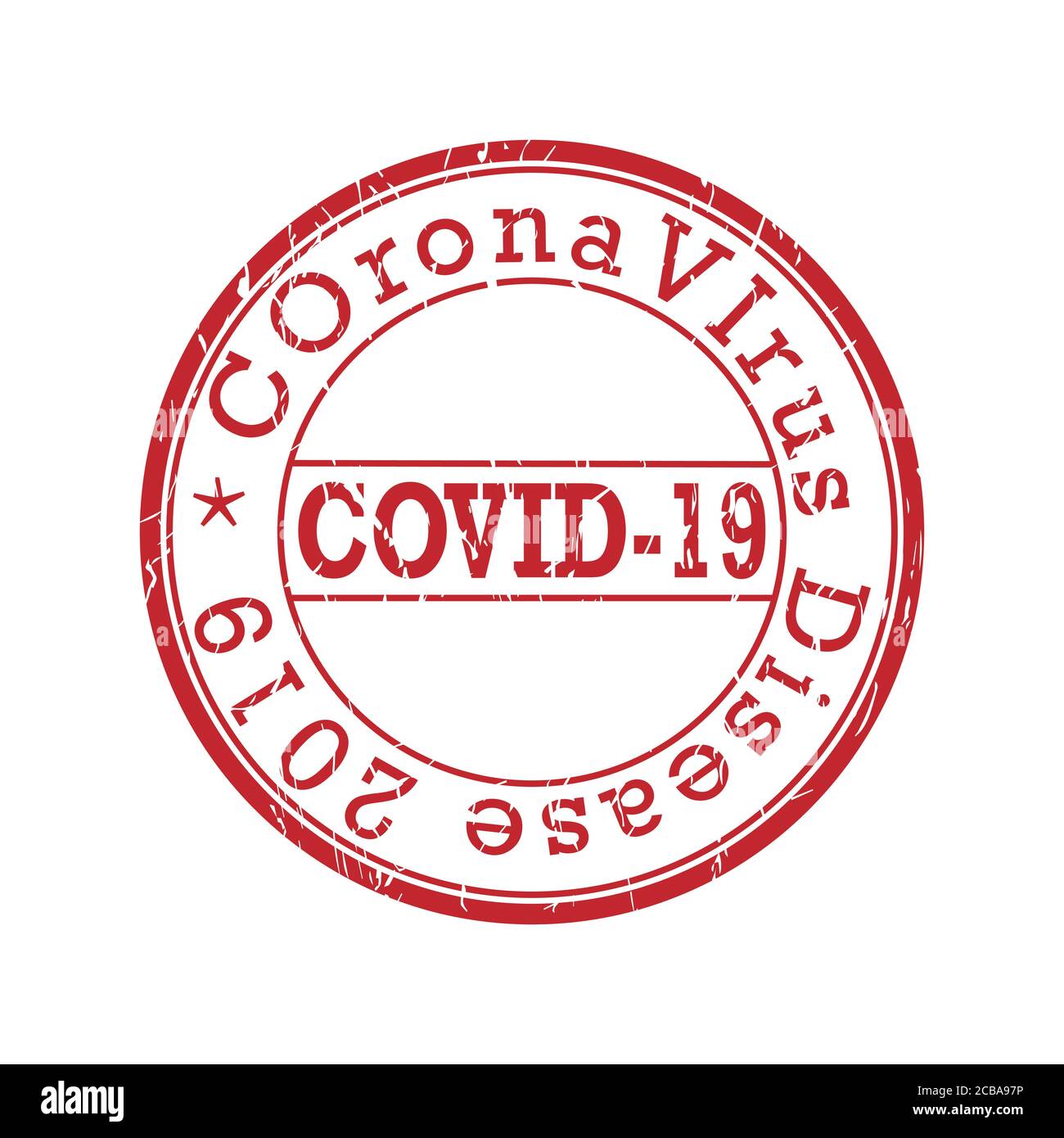 Stamp impression with the inscription COronaVIrus Disease 2019, vector ...