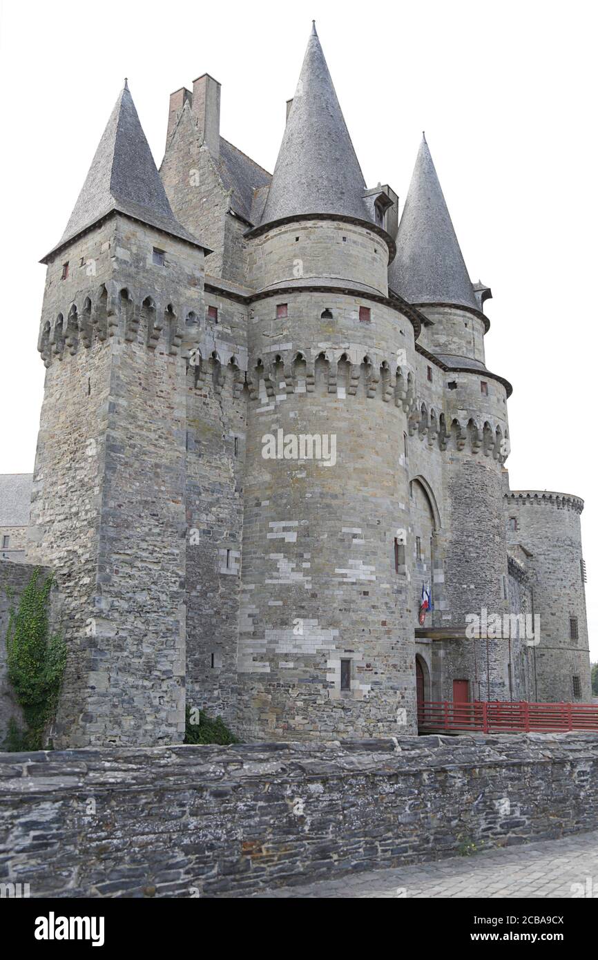 Medieval castle in the town of Vitre, France Stock Photo - Alamy