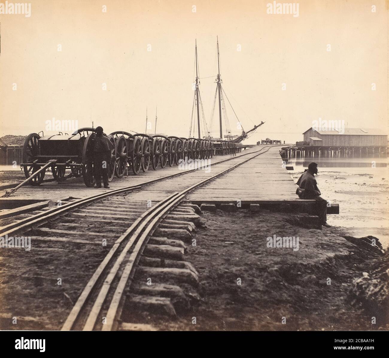 Ordnance Wharf, City Point, Virginia, 1865 Stock Photo - Alamy