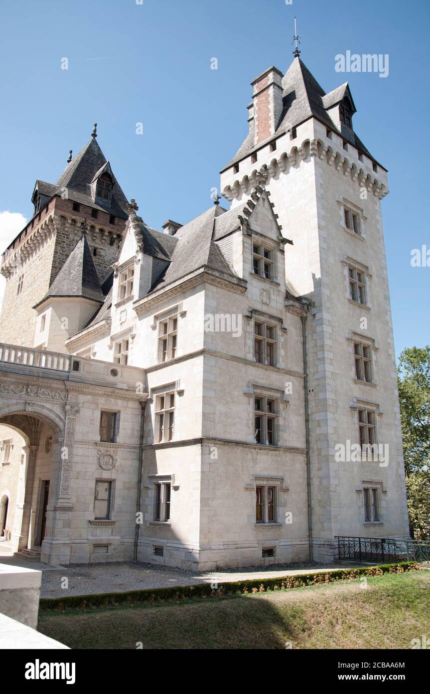 Pau medieval castle located in the French town of Pau in the department ...